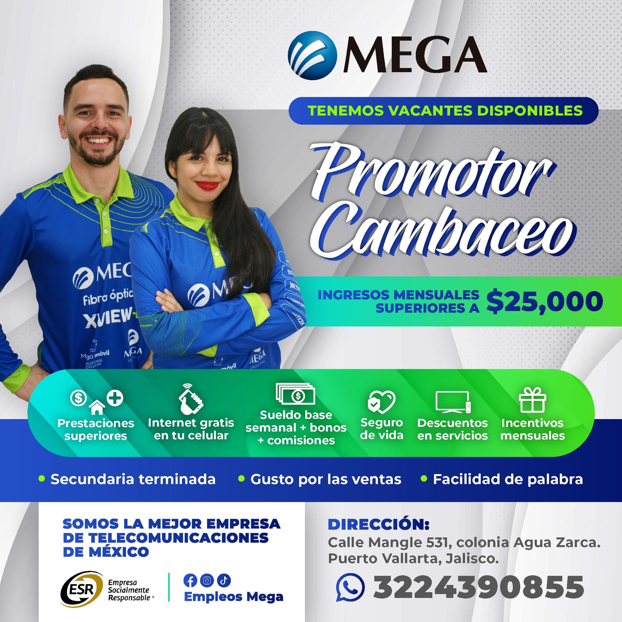 Vendedor de Cambaceo Megacable |【BahiayVallarta】🥇